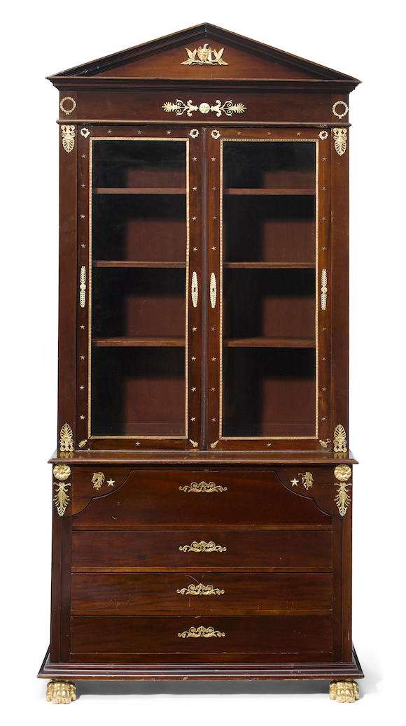 Bonhams An Empire Style Gilt Bronze Mounted Mahogany Secretary Cabinet