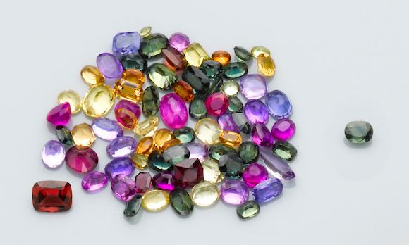 Bonhams : Group of Fancy Colored Sapphires