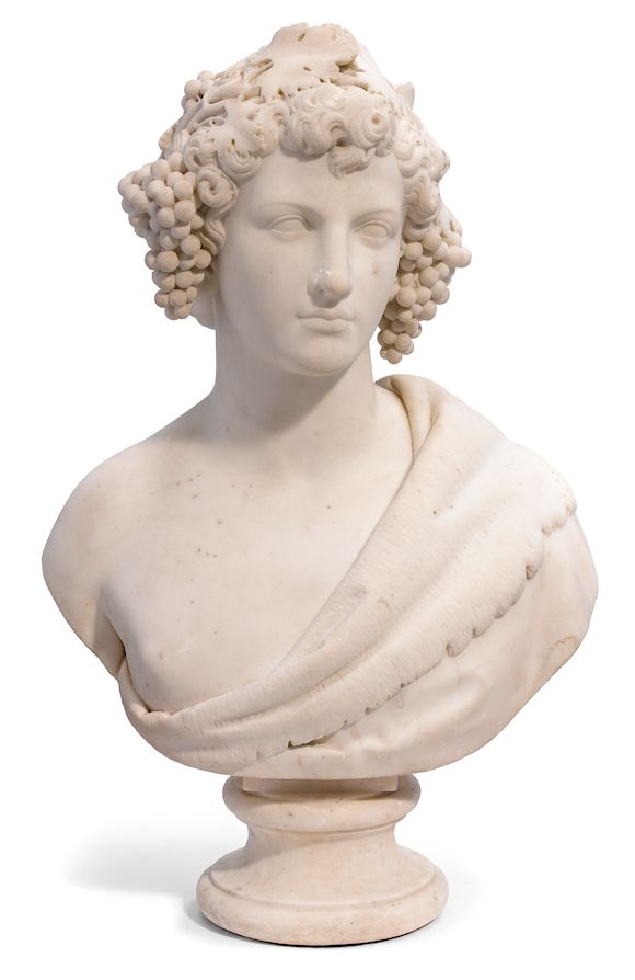 Bonhams : An Italian carved marble bust emblematic of Autumn Workshop ...