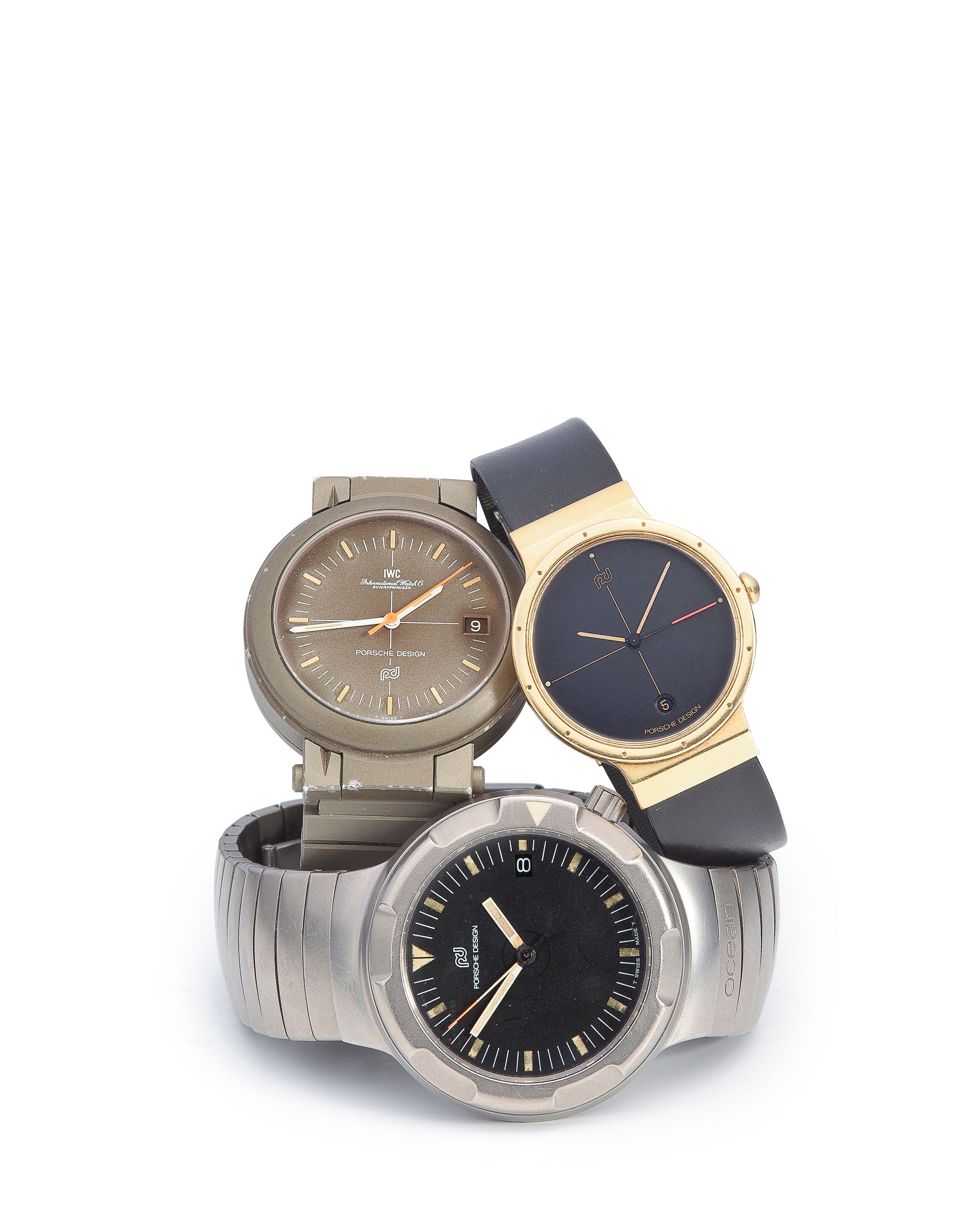 Bonhams : IWC. A titanium automatic center seconds diver's watchPorsche ...