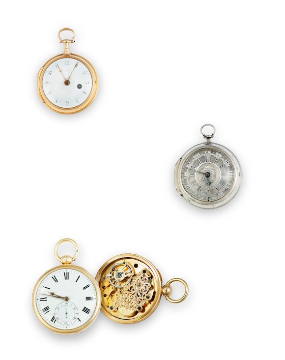 Bonhams : An unusual 18K gold open face skeletonized bridge calibre ...