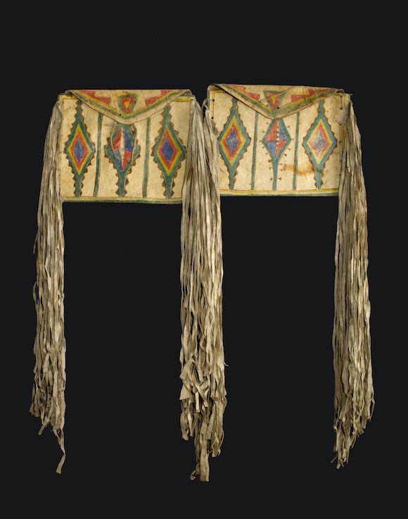 Bonhams : A pair of Plains parfleche flat bags