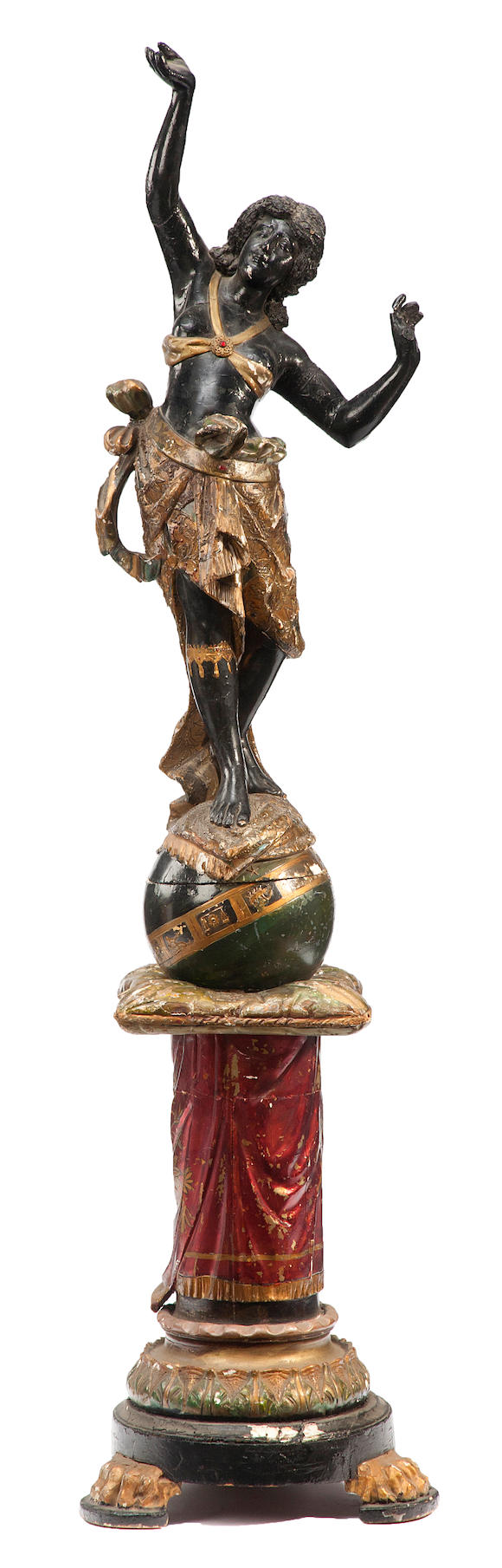 Bonhams A Venetian Polychrome Decorated Figure Late 19th Century