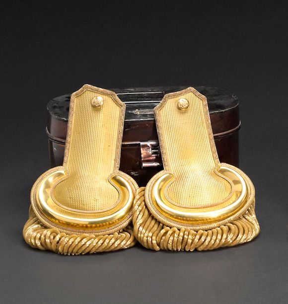 Bonhams : A cased pair of Civil War era Artillery lieutenant's epaulets ...