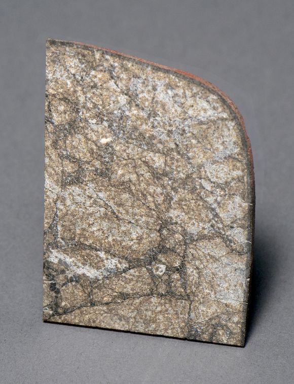 Bonhams : Peekskill Meteorite — Partial Slice with Red Paint of the ...