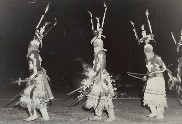 Bonhams : Mescalero Apache gaan dancers, New Mexico