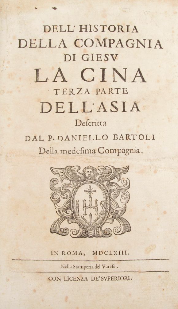Bonhams : BARTOLI, DANIELLO. 1608-1685. Dell' historia della compagnia ...