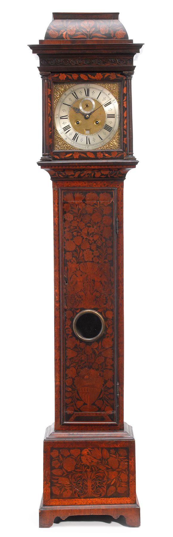 Bonhams : A William and Mary floral marquetry walnut tall case clock ...