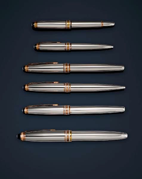 Bonhams : MONTBLANC: Meisterstück Solitaire 163 White Gold & Diamond ...