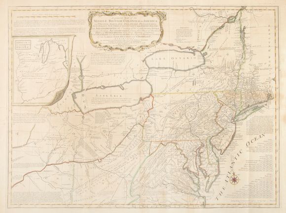 Bonhams : EVANS, LEWIS. c.1700-1756. A General Map of the Middle ...