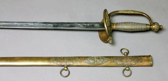 Bonhams : A rare U.S. Model 1840 general officer's sword by Lyon of Paris