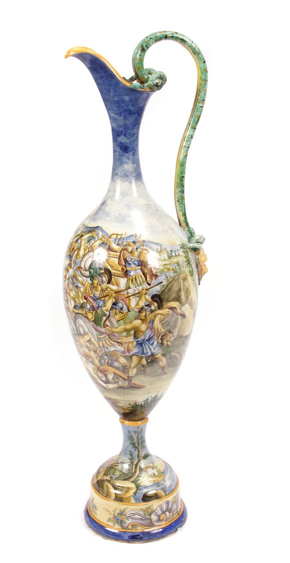 Bonhams : An Italian maolica style ewer of large proportions