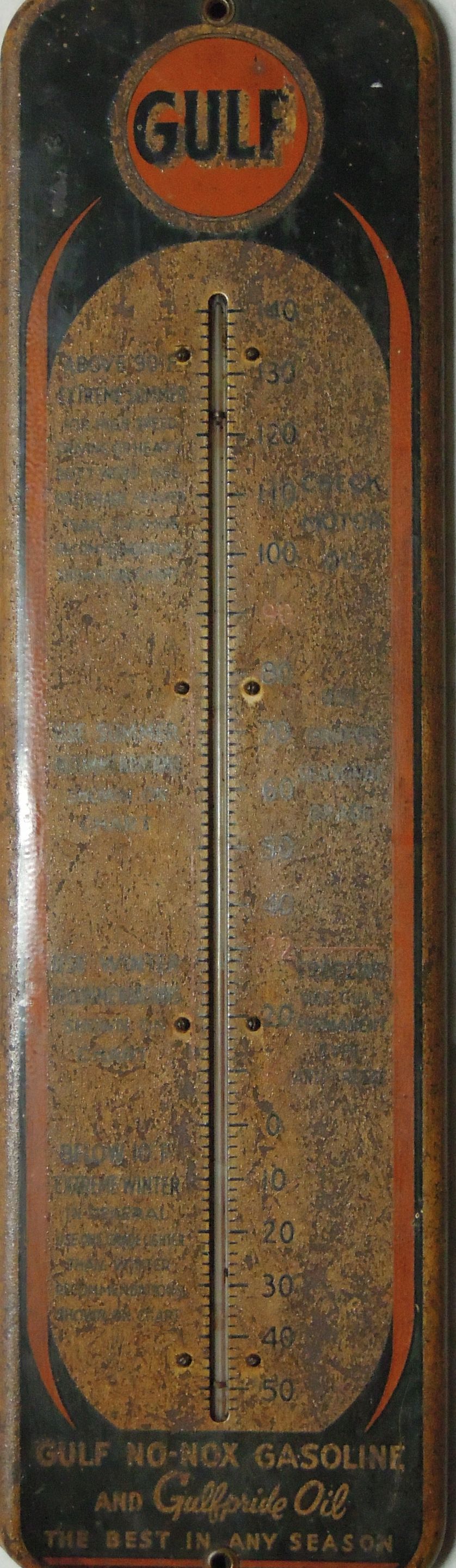 Bonhams Cars : A Gulf Oil thermometer,