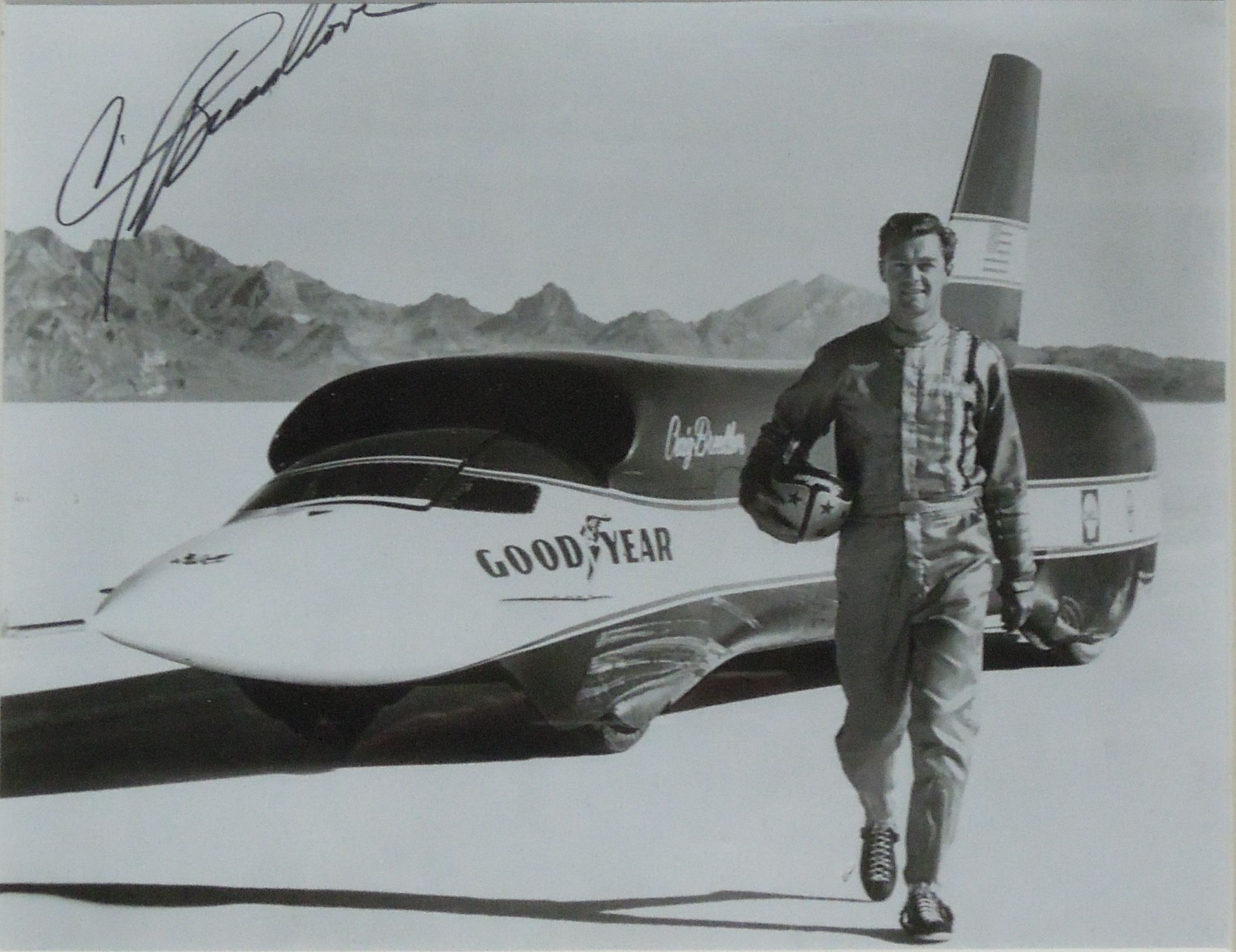 Bonhams Cars : A signed photograph of Craig Breedlove,