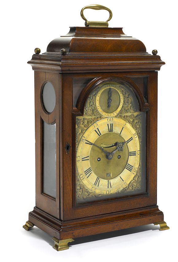Bonhams : A George III mahogany bracket clock Joseph Jennings, London ...