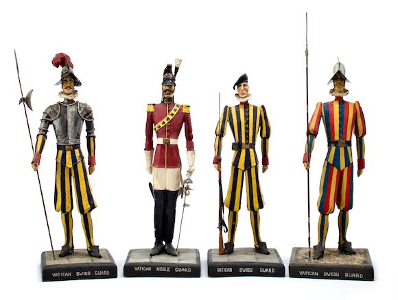 Bonhams : A group of Vatican Swiss Guards figures 15-1/2 in. (39.3 cm ...