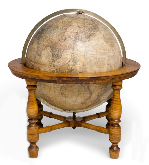 Bonhams : 13-inch table globe Albany, NY, 1817 19 in (48 cm.) overall ...