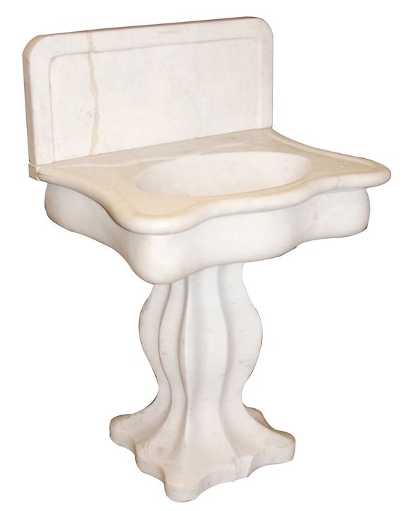 Bonhams : A Baroque style marble wall sink