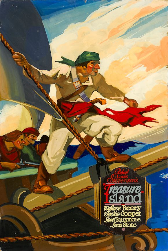 Bonhams : An original promotional painting for Treasure Island