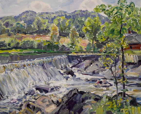 Bonhams : George Gardner Symons (American, 1861-1930) Waterfall 20 1/2 ...