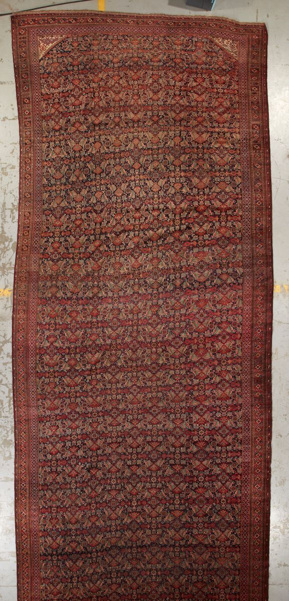 Bonhams : A Beshir carpet Turkestan size approximately 8ft. 2in. x 20ft ...