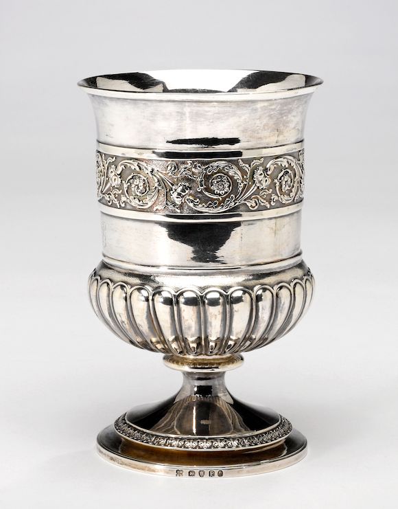 Bonhams : A George III silver goblet with medical presentation Emes ...