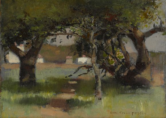 Bonhams : Charles Rollo Peters (American, 1862-1928) Wooded path in ...