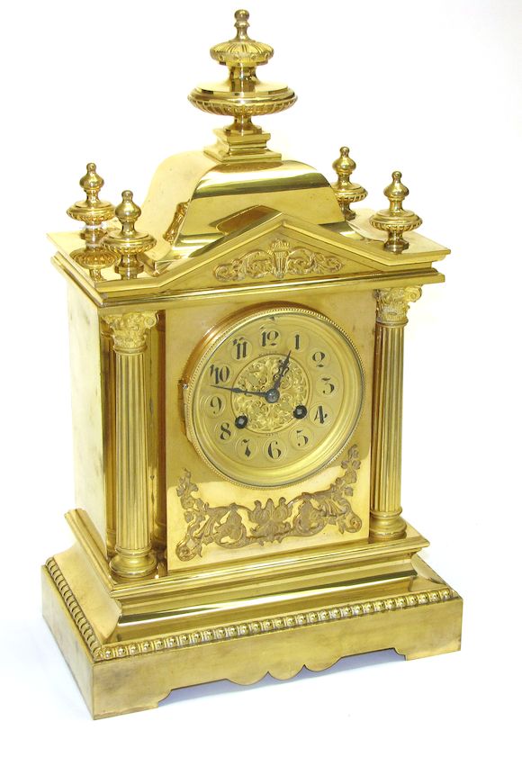 Bonhams : A Neoclassical style gilt bronze mantle clock retailed by ...