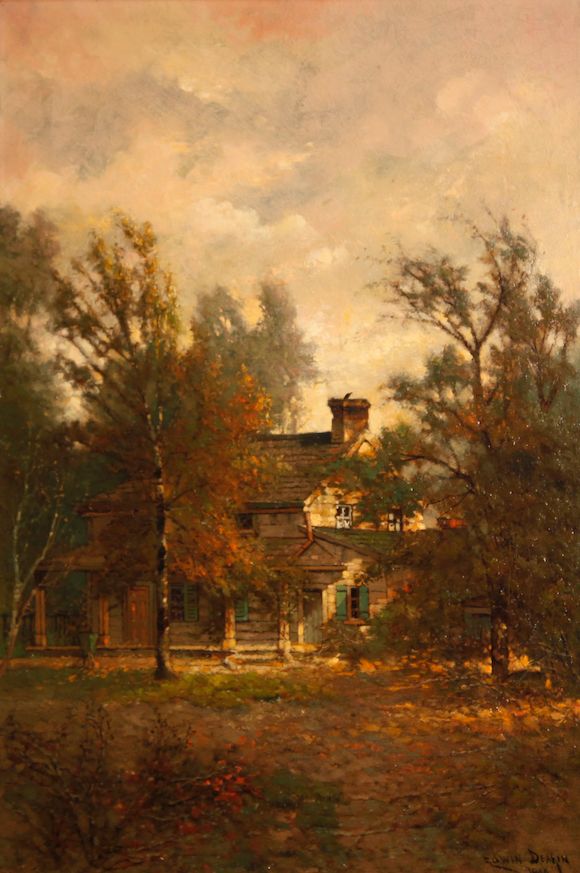 Bonhams : Edwin Deakin (American, 1838-1923) Poe's cottage, Fordham ...