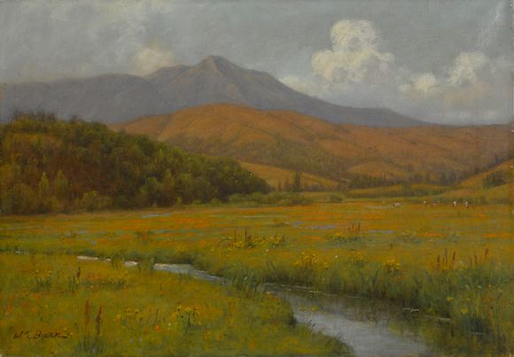 Bonhams : William Barr (British/American, 1867-1933) Wildflowers along ...