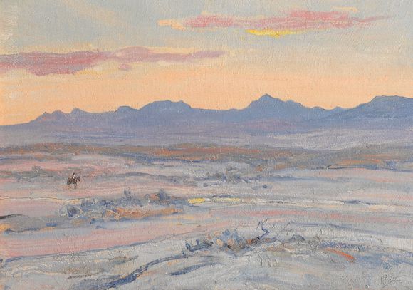 Bonhams : Howard Russell Butler (American, 1856-1934) Lone horseman ...