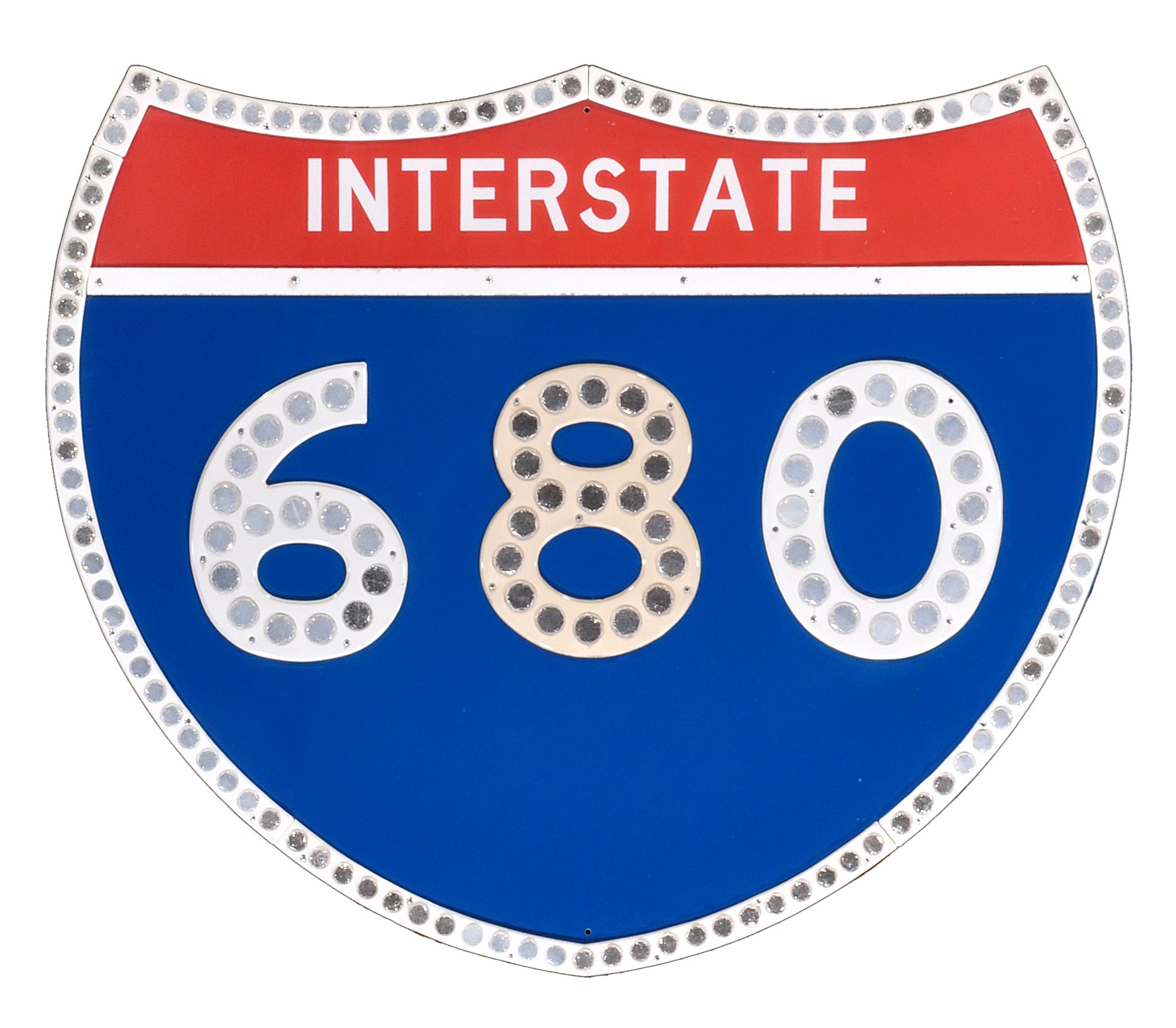 Bonhams Cars : A large interstate 680 sign,