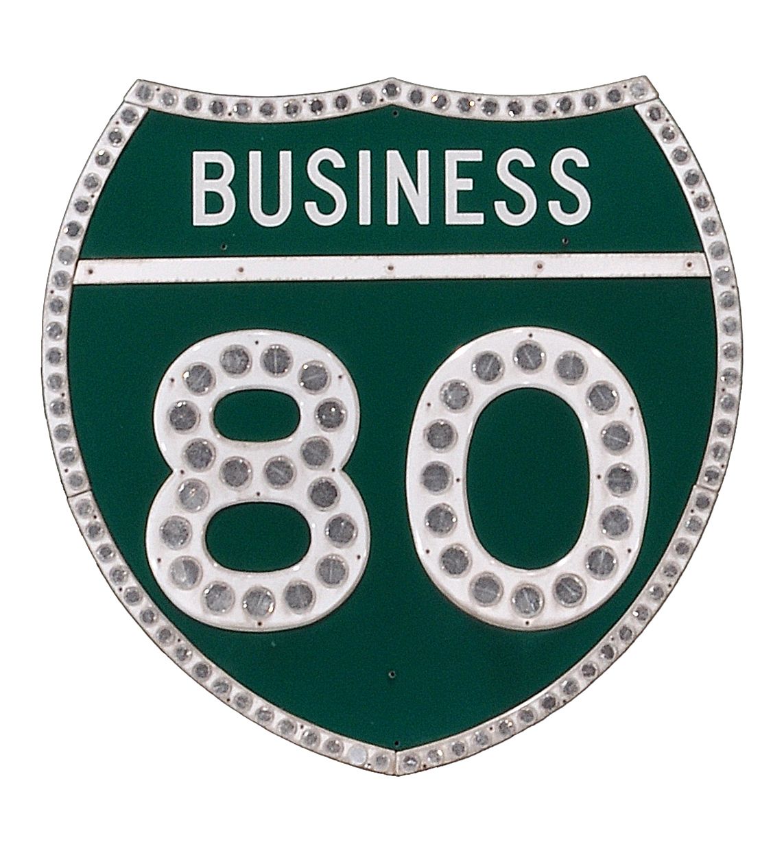 Bonhams Cars : A highway business 80 sign,