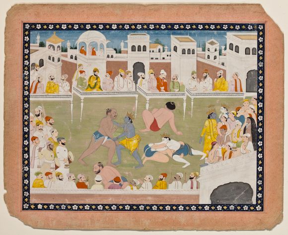 Bonhams : An Illustration to a Bhagavata Purana Series Krishna and ...