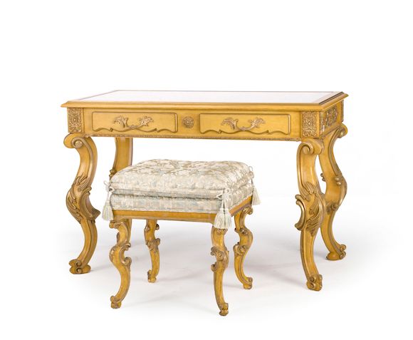 Bonhams : An Italian Rococo style painted and parcel gilt dressing ...