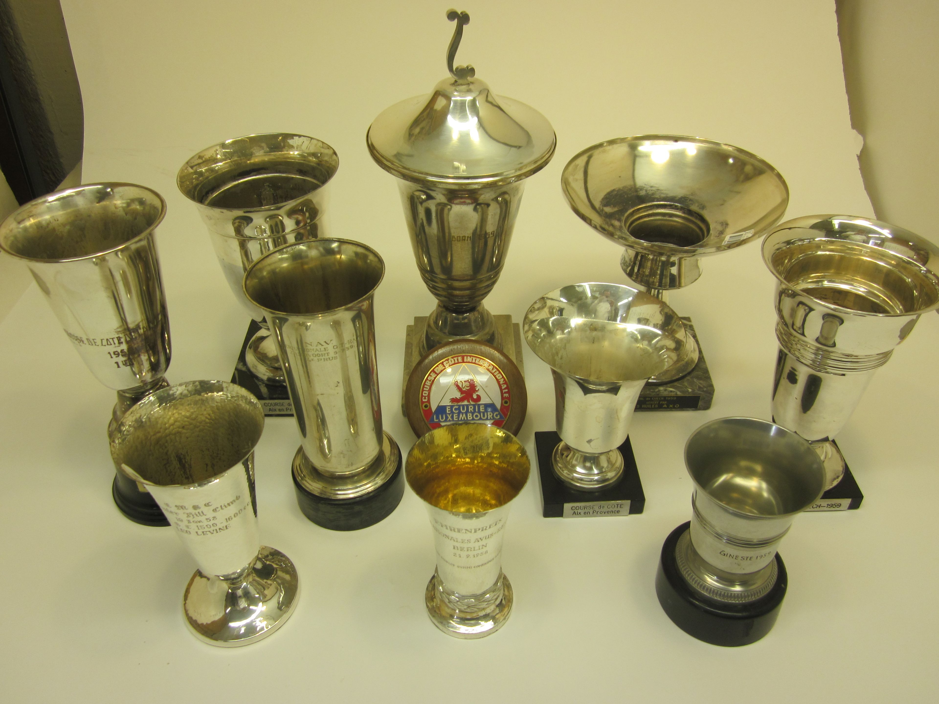 Bonhams Cars : A collection of trophies featuring an honorary mention ...