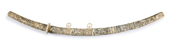 Bonhams : A tachi in ivory mounts The blade 19th century, the mounts ...