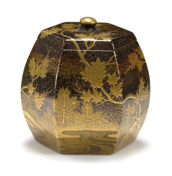 Bonhams : A lacquer incense container (kogo) Meiji period (late 19th ...