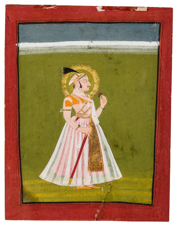 Bonhams : Maharana Ari Singh Opaque watercolor and gold on paper, Mewar ...