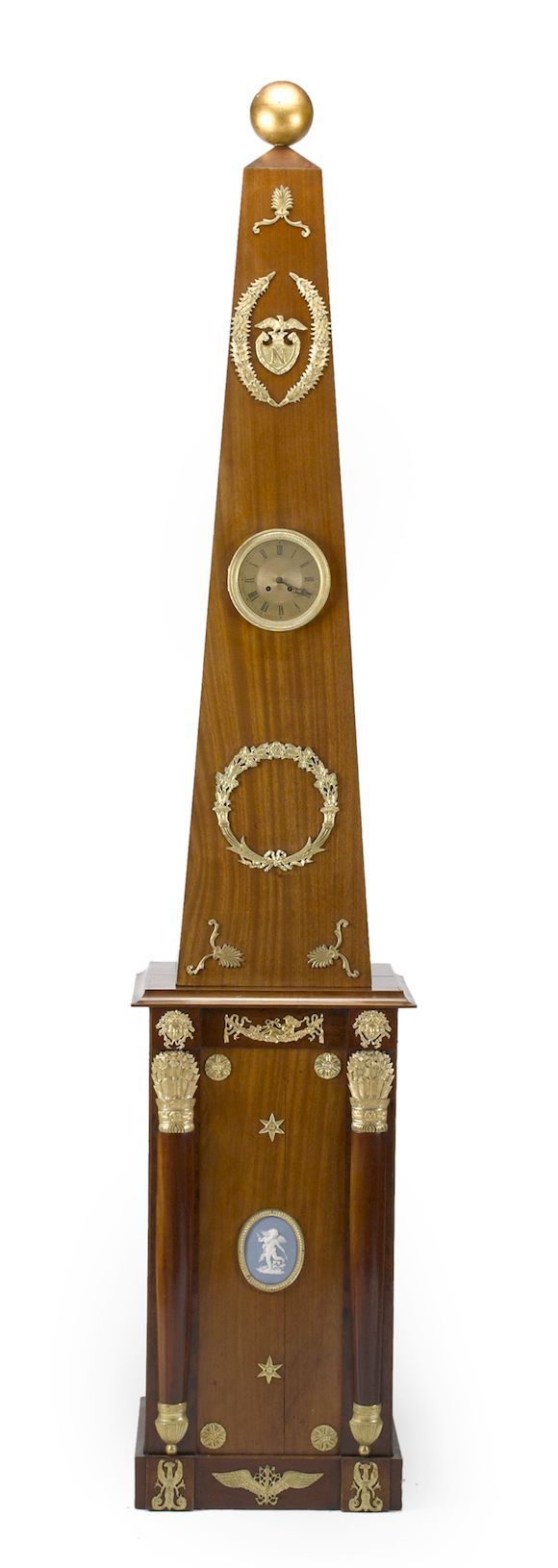 Bonhams : An Empire style gilt bronze mounted mahogany obelisk form ...