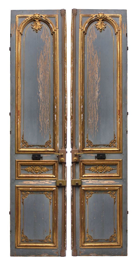 Bonhams : A pair of Neoclassical style paint decorated boiserie paneled ...