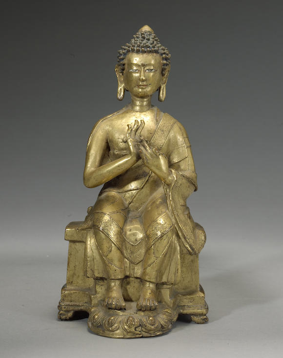 Bonhams A Gilt Copper Alloy Figure Of Maitreya