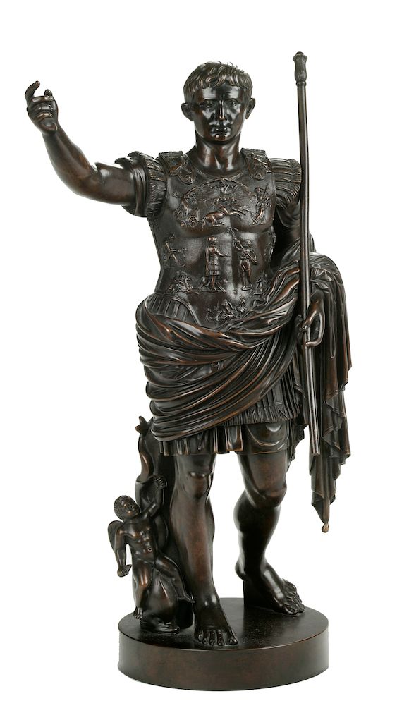 Bonhams : A patinated bronze sculpture of Caesar Augustus (Augustus of ...