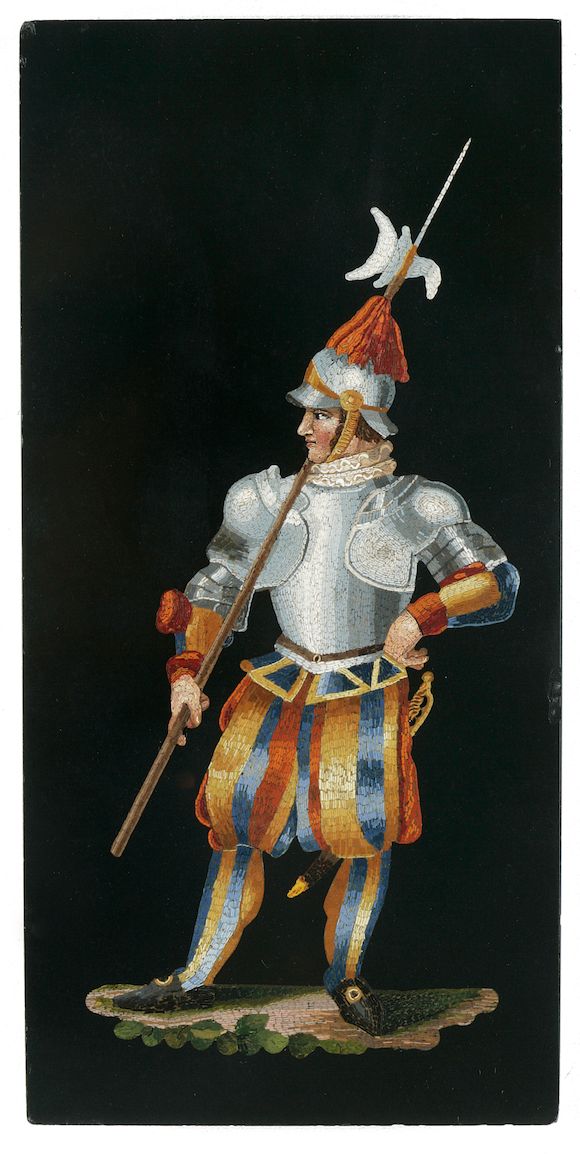 Bonhams : An Italian micromosaic plaque of a Vatican Swiss Guard ...