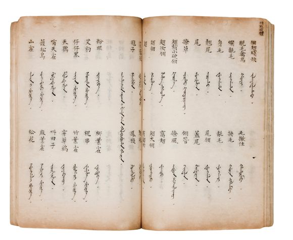 Bonhams : MANCHU PHRASEBOOK. Manuscript Sino-Manchu phrasebook, Gongwen ...