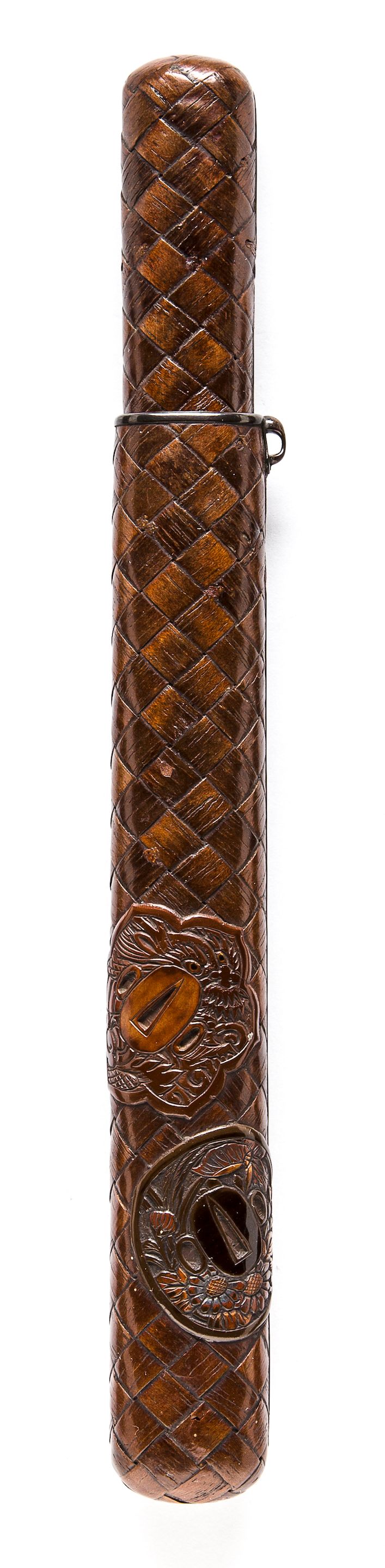 Bonhams : A wood and lacquer pipe case Meiji period (late 19th century)