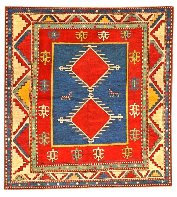 Bonhams : A Borchalu rug Caucasus size approximately 3ft. 11in. x 4ft. 2in.