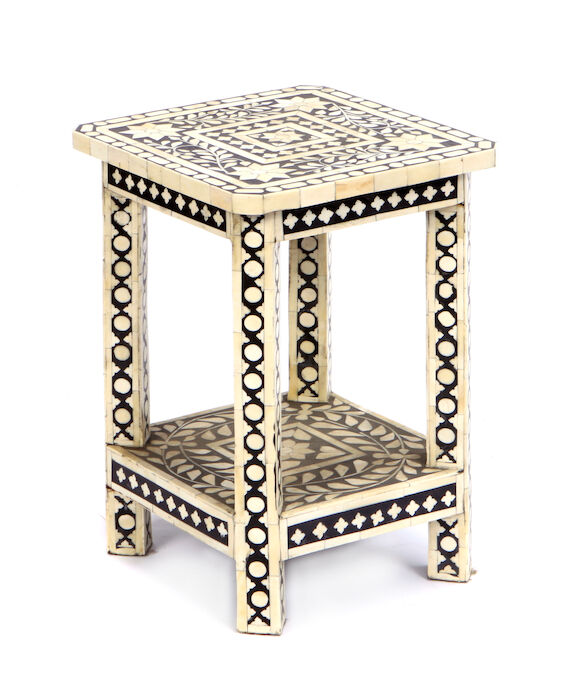 Bonhams : An Indian bone veneered side table