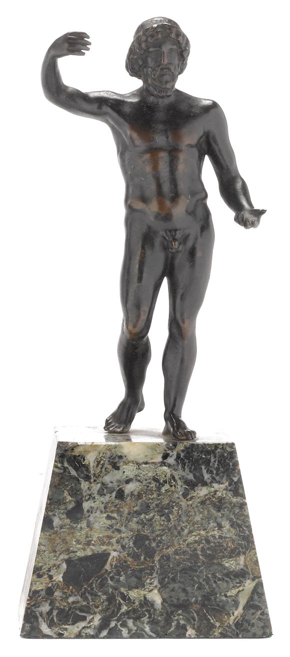 Bonhams : An Italian patinated bronze figure of Zeus after the antique ...