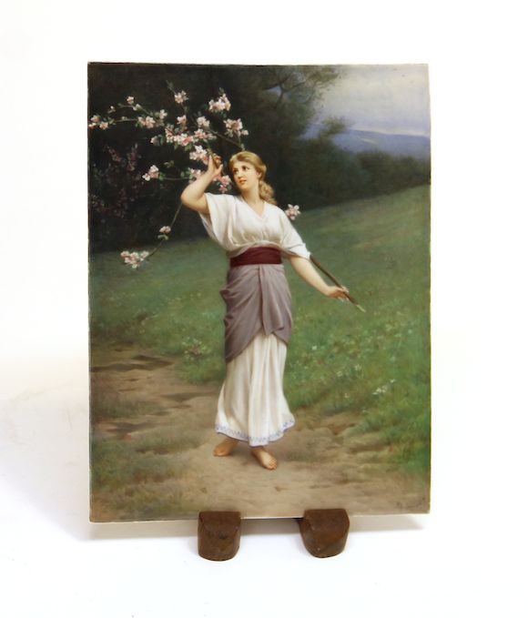 Bonhams : A Berlin (KPM) porcelain plaque Frühling (Spring) signed ...